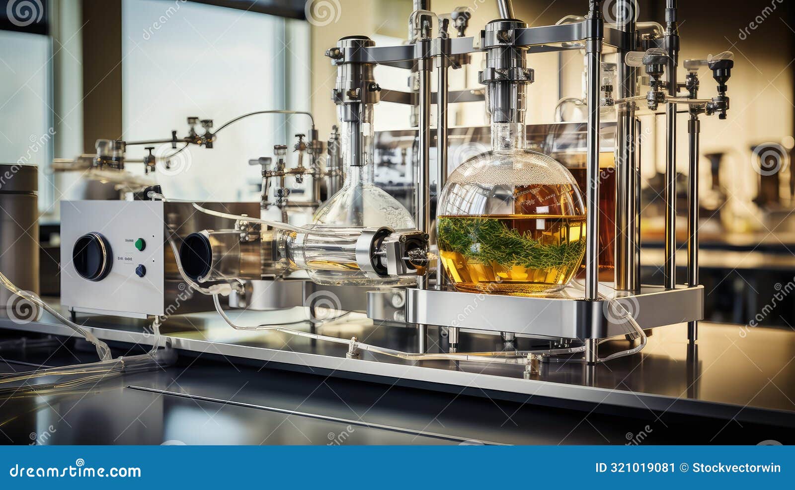 Stainless Essential Oil Distillation Stock Illustration - Illustration ...