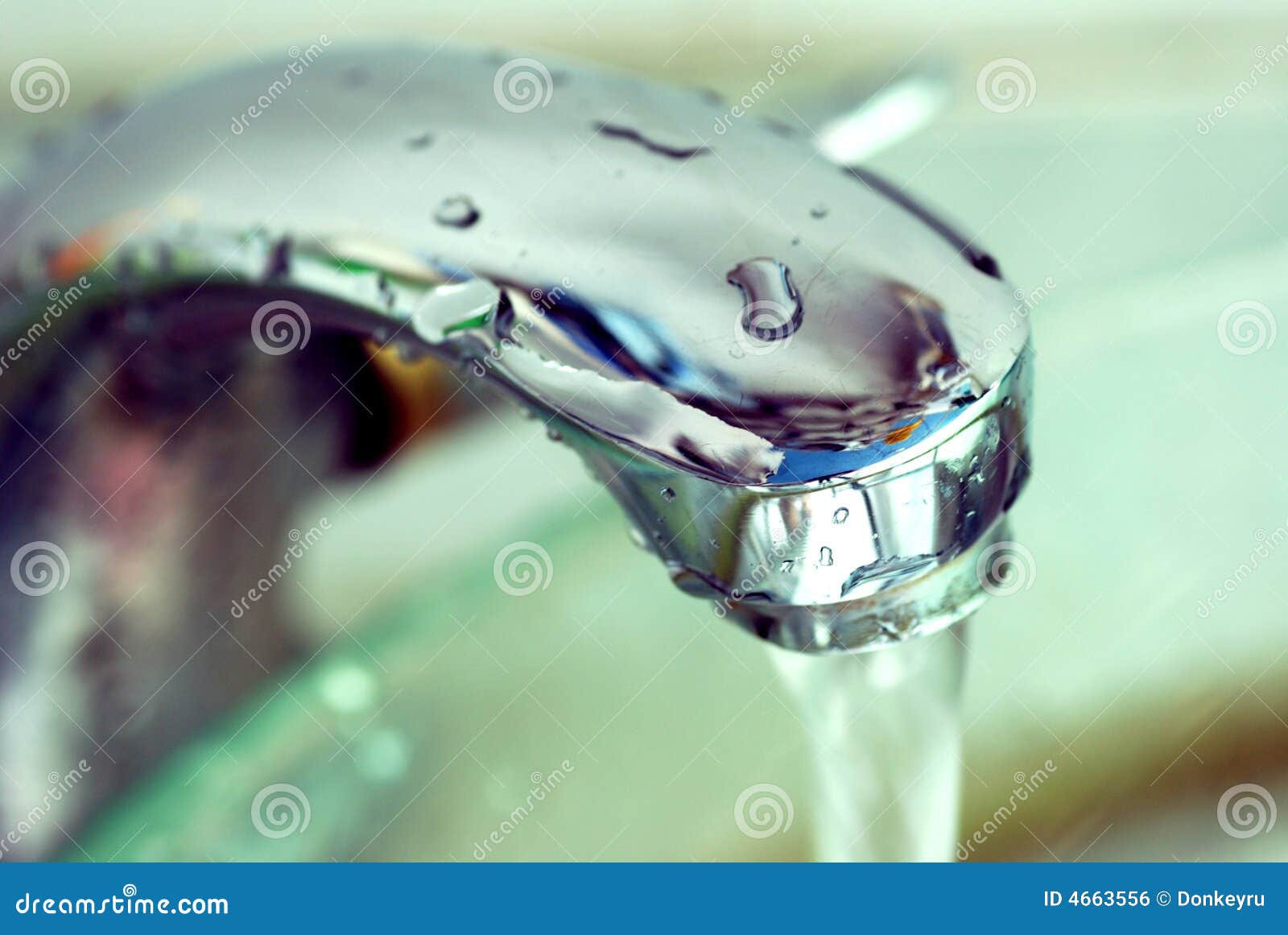 A stainless faucet stock photo. Image of faucet, drops - 4663556