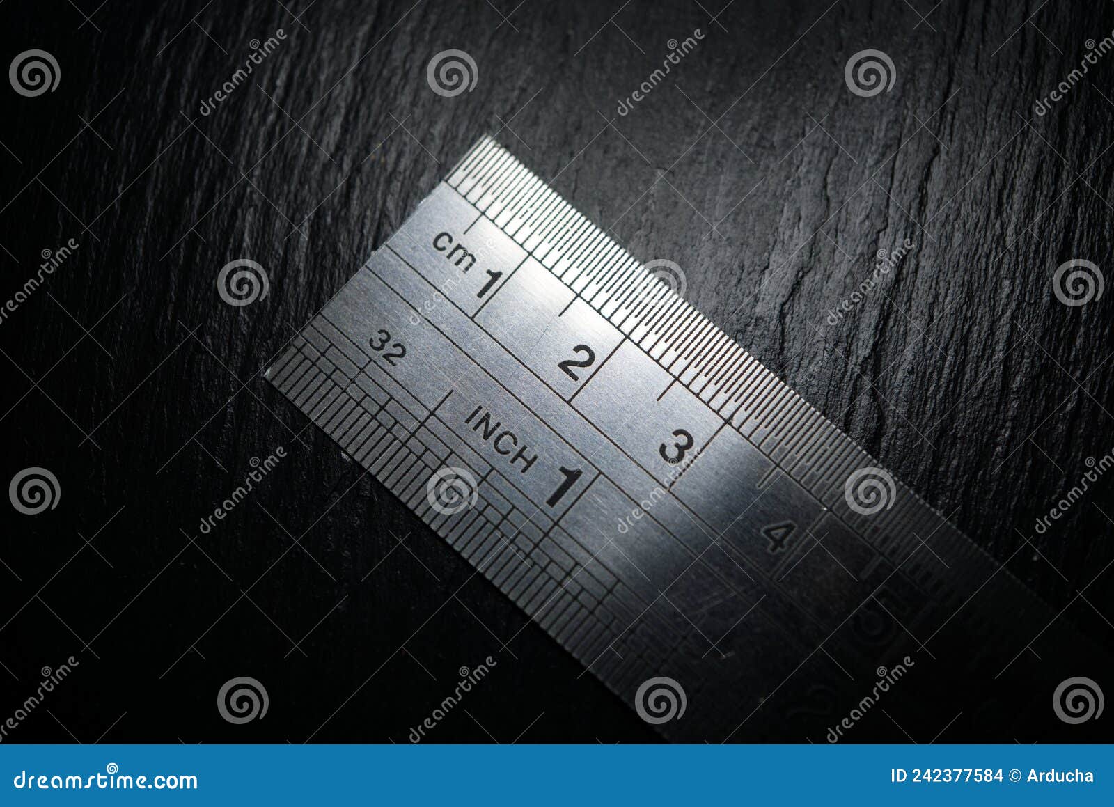 Stainless Metal Plate Ruler, Photography Object Stock Photo - Image of ...