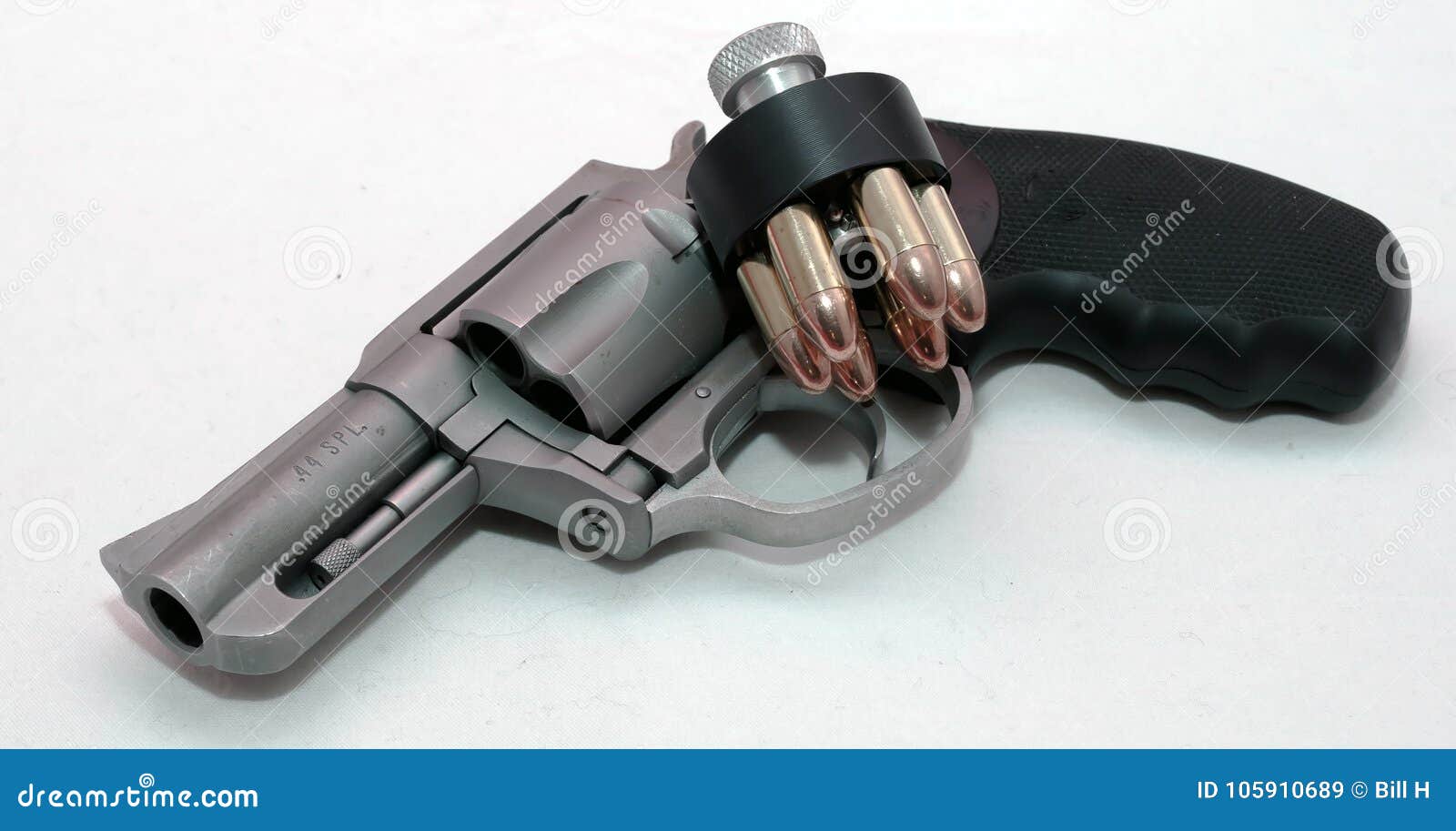 A Stainless Revolver With A Speed Loader Editorial Image ...