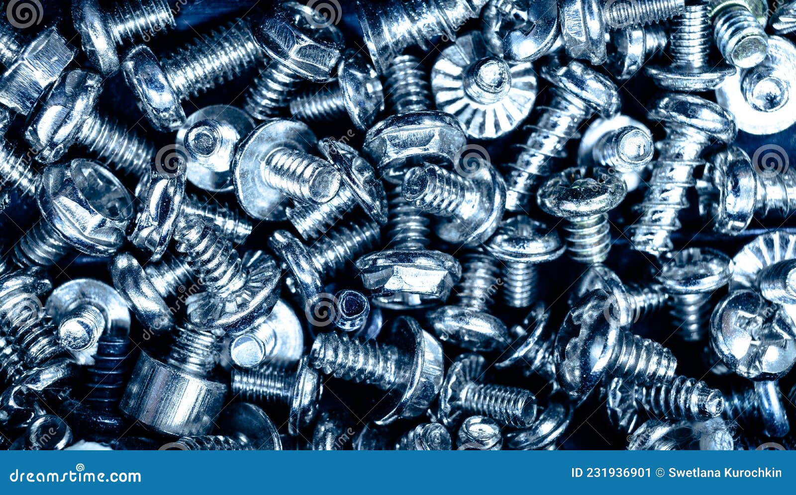 Screws, Nuts and Bolts Backround Top View Stock Image - Image of ...