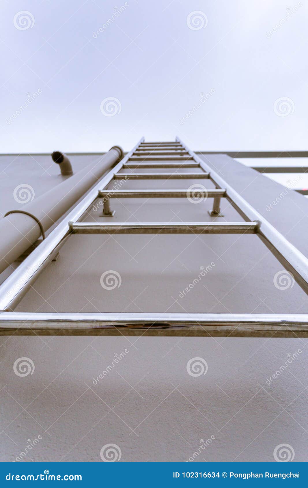 Rooftop stairs stock photo. Image of high, stainless - 102316634