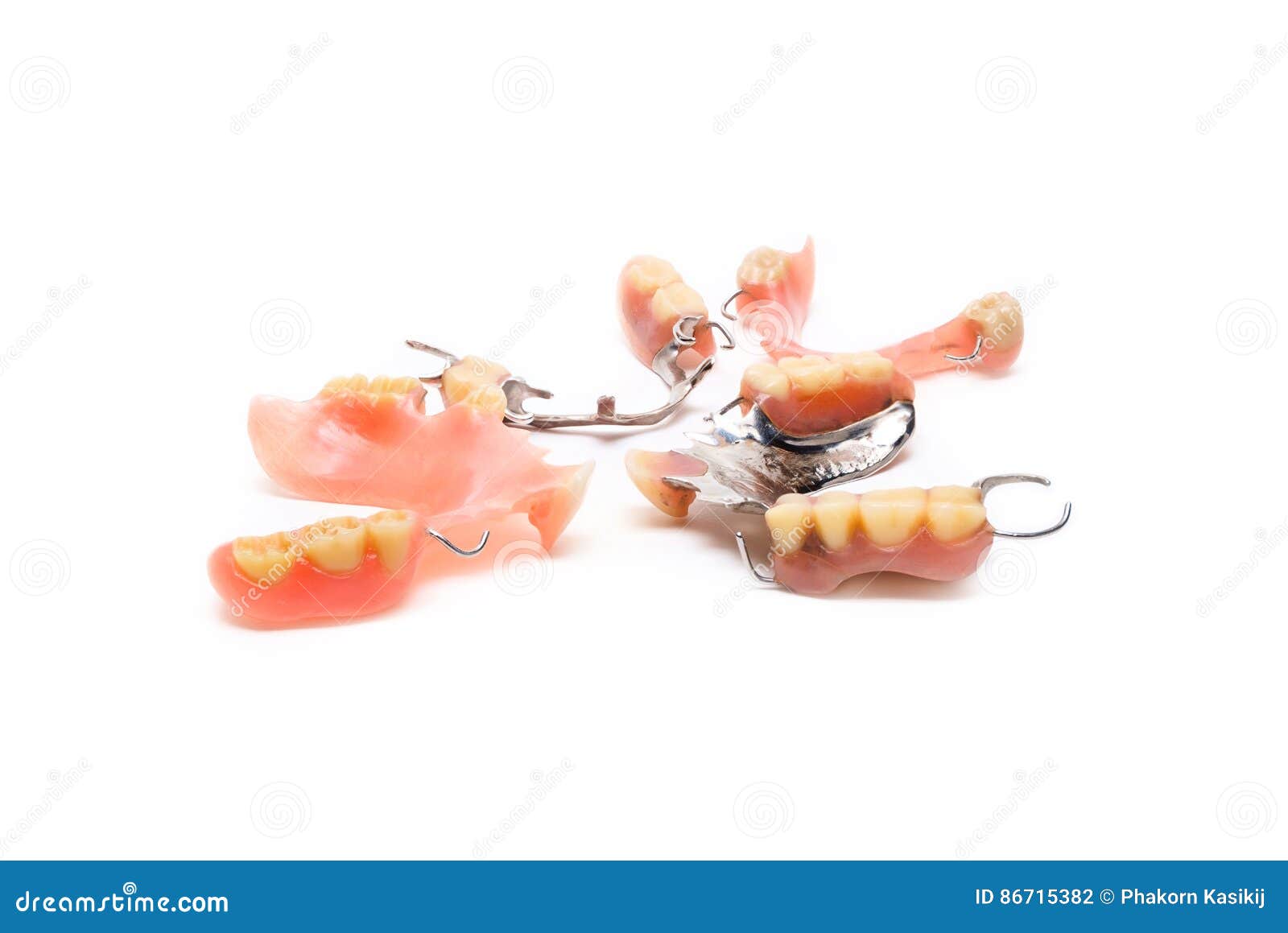 Stainless steal denture stock photo. Image of fake, teeth - 86715382