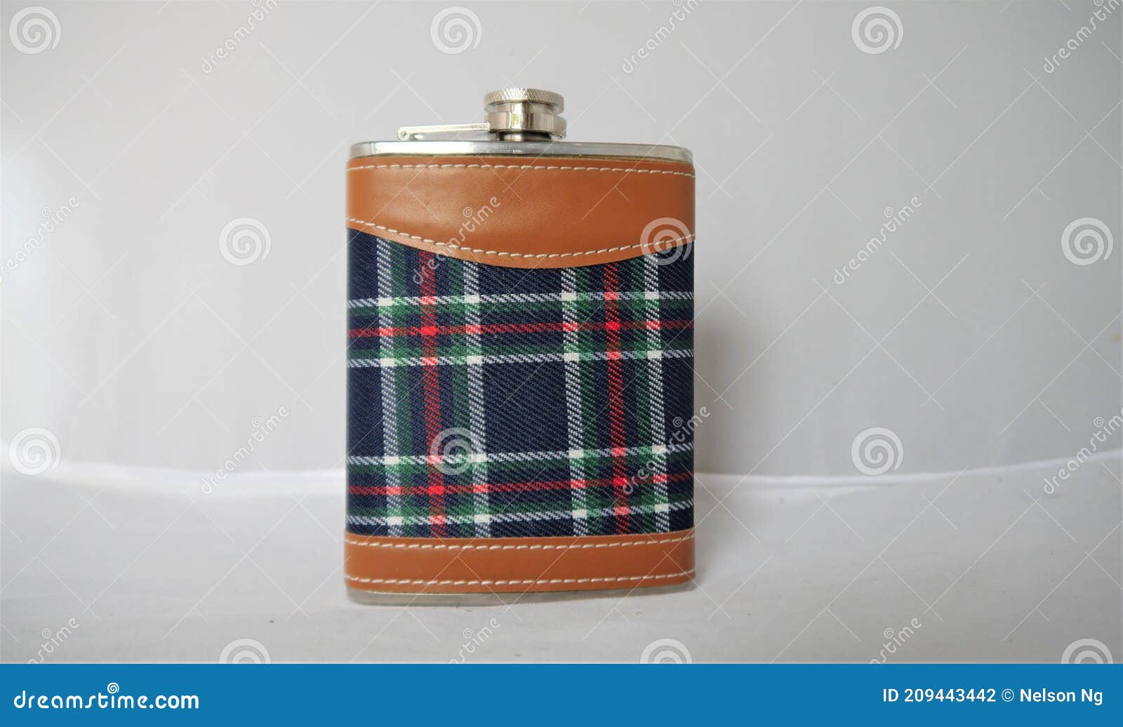 Stainless Steel Alcohol Whisky Brandy Wine Hip Flask Stock Photo ...