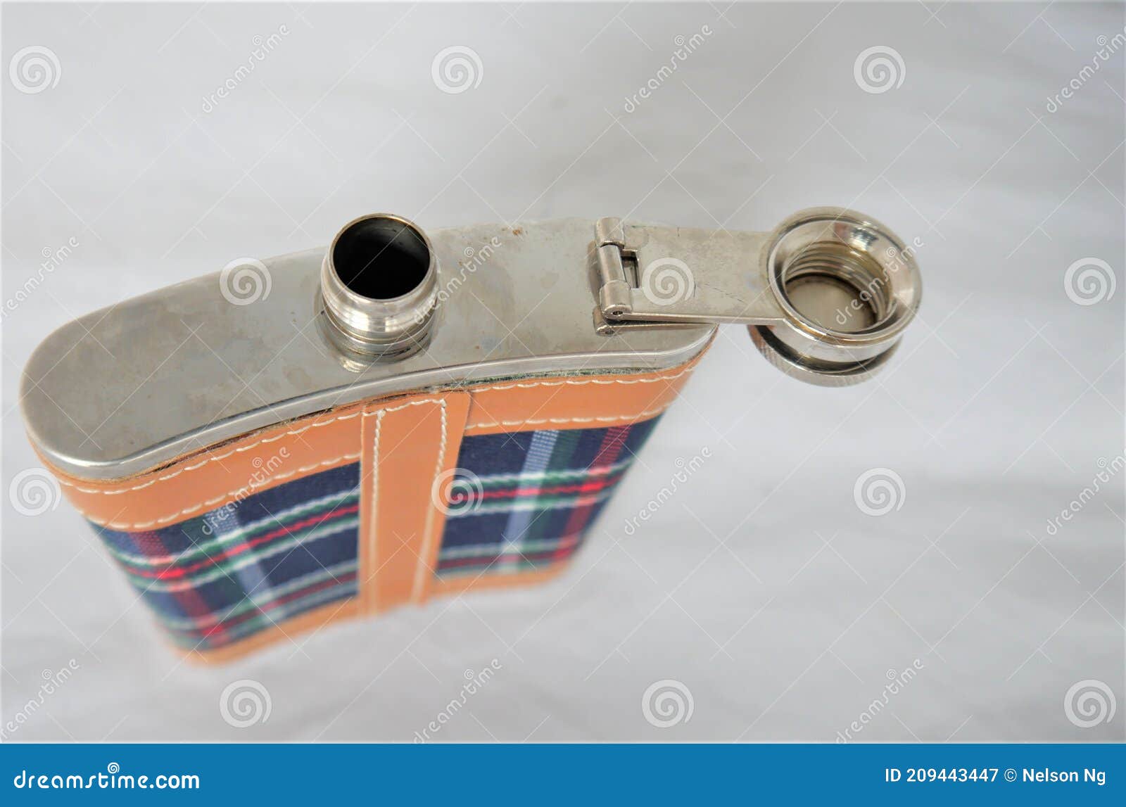 Stainless Steel Alcohol Whisky Brandy Wine Hip Flask Stock Image ...