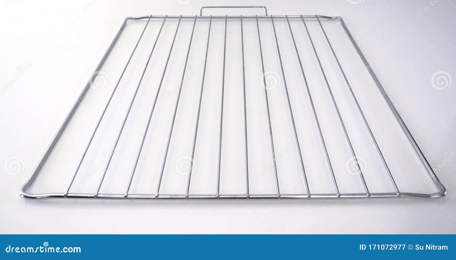 Stainless Steel Baking Rack Isolated on White Background. Close-up of a ...