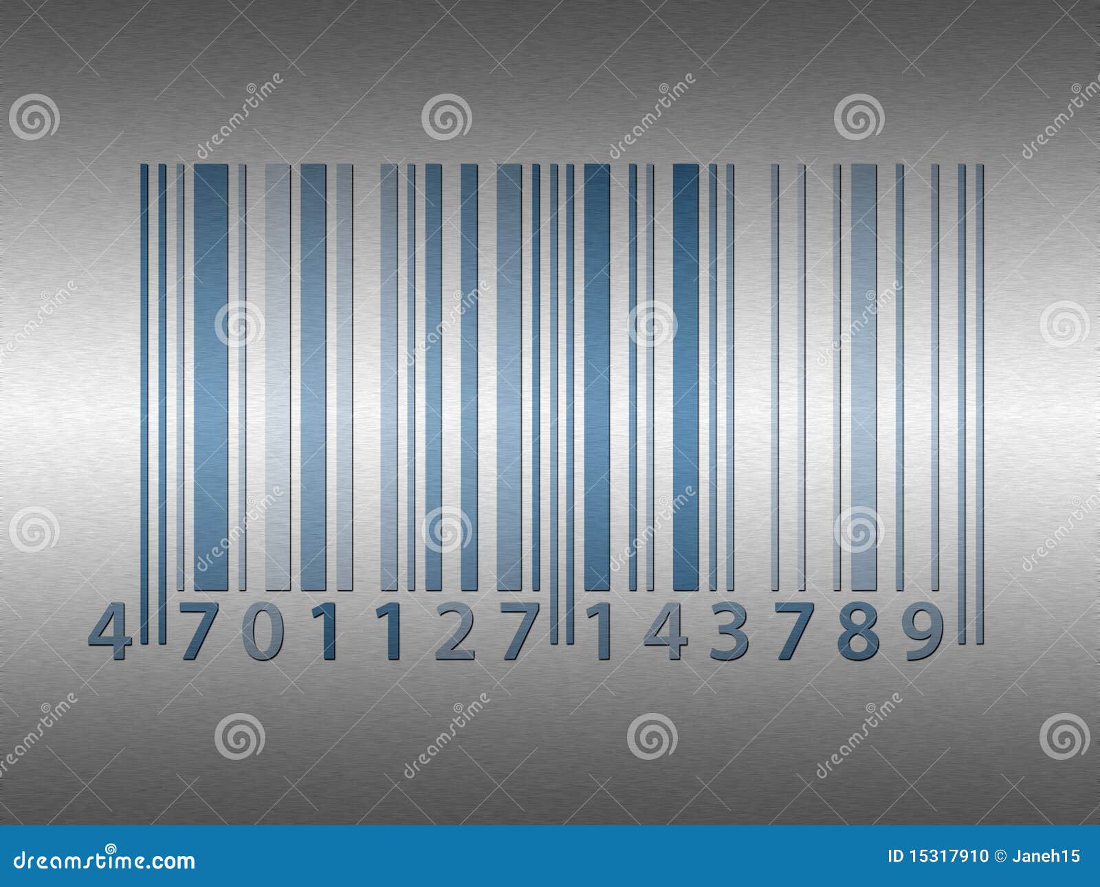 Stainless steel barcode stock illustration. Illustration of steel ...