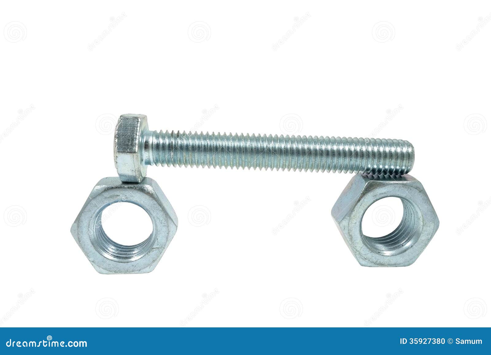 Stainless Steel Bolt and Nut Stock Photo - Image of fasten, chrome ...