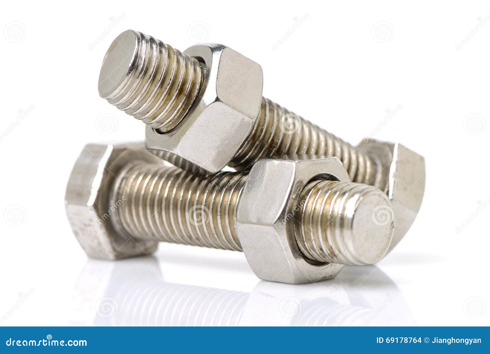 Stainless steel bolt nut stock photo. Image of construction - 69178764