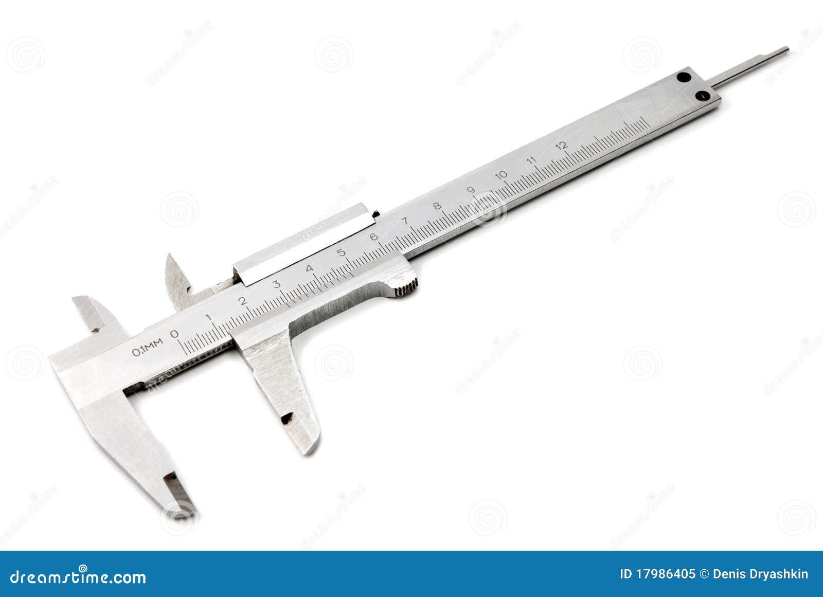 Stainless steel caliper stock image. Image of gauge, close - 17986405