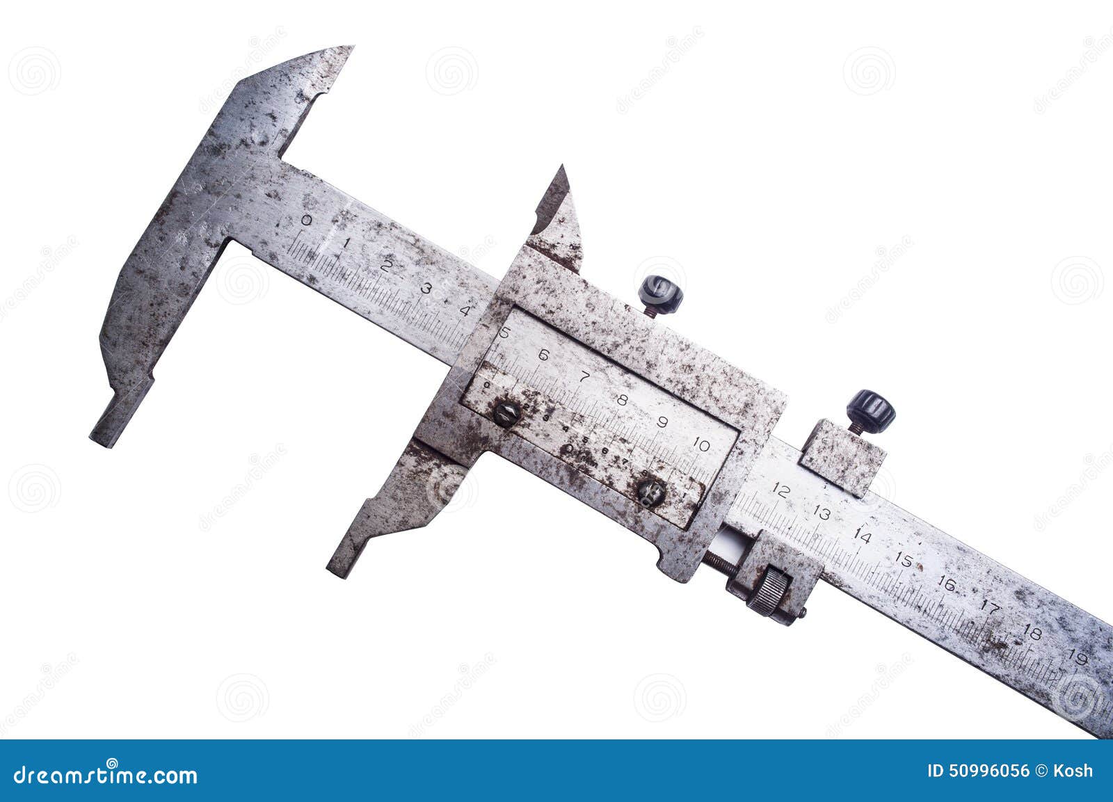 Stainless Steel Calliper Isolated on White Stock Photo - Image of ...