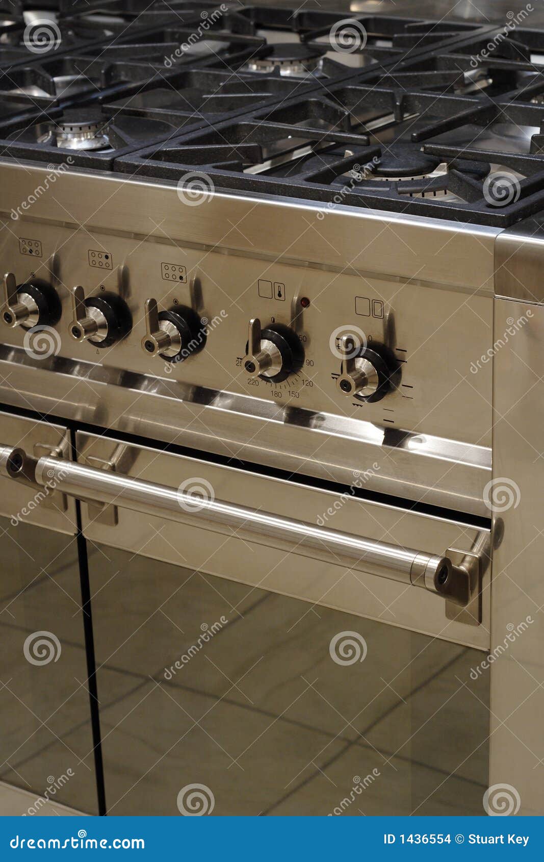 Stainless steel cooker stock photo. Image of posh, interior - 1436554
