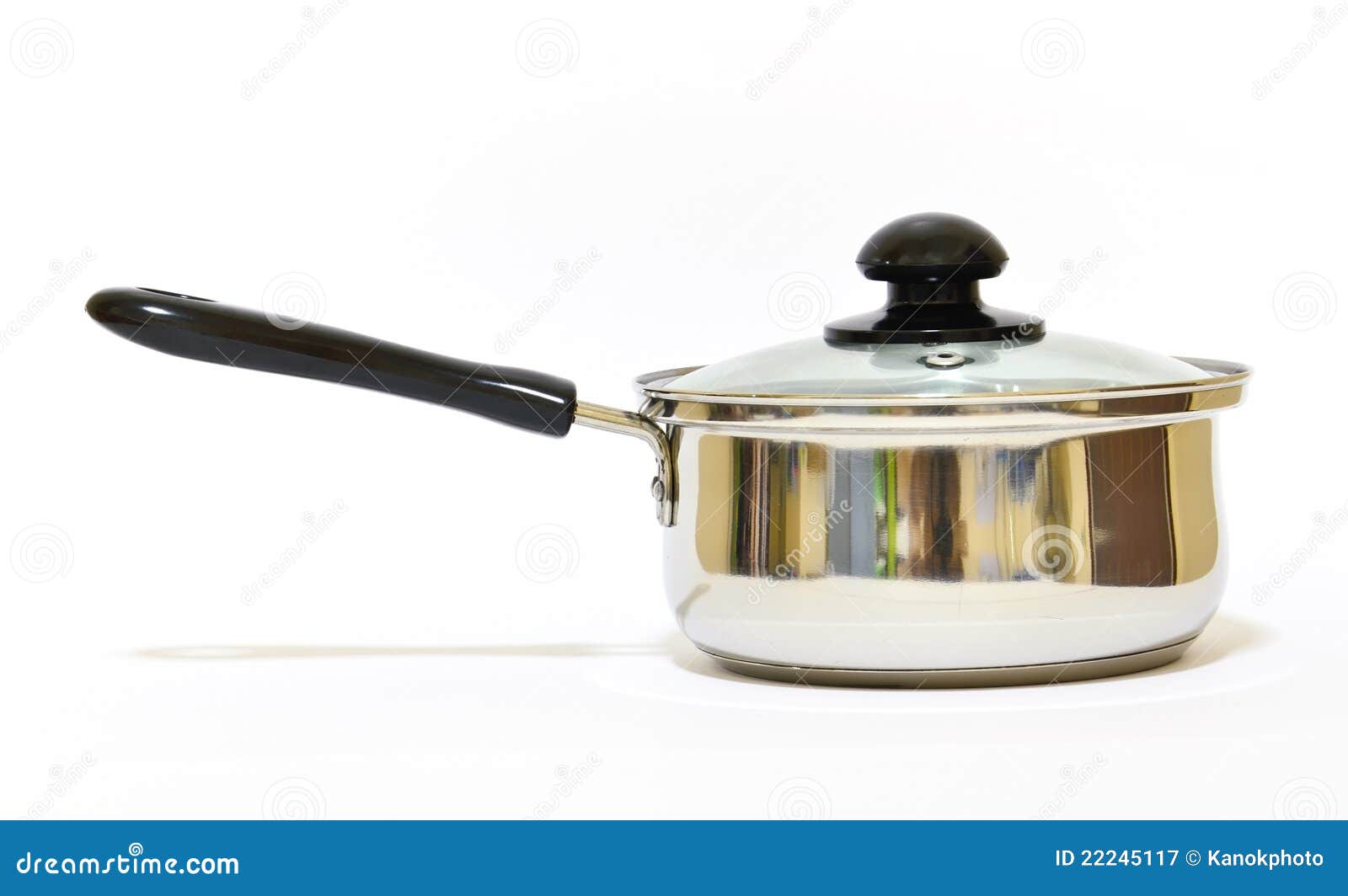 Stainless Steel Cooking Deep Stewing Pan Stock Image - Image of ...