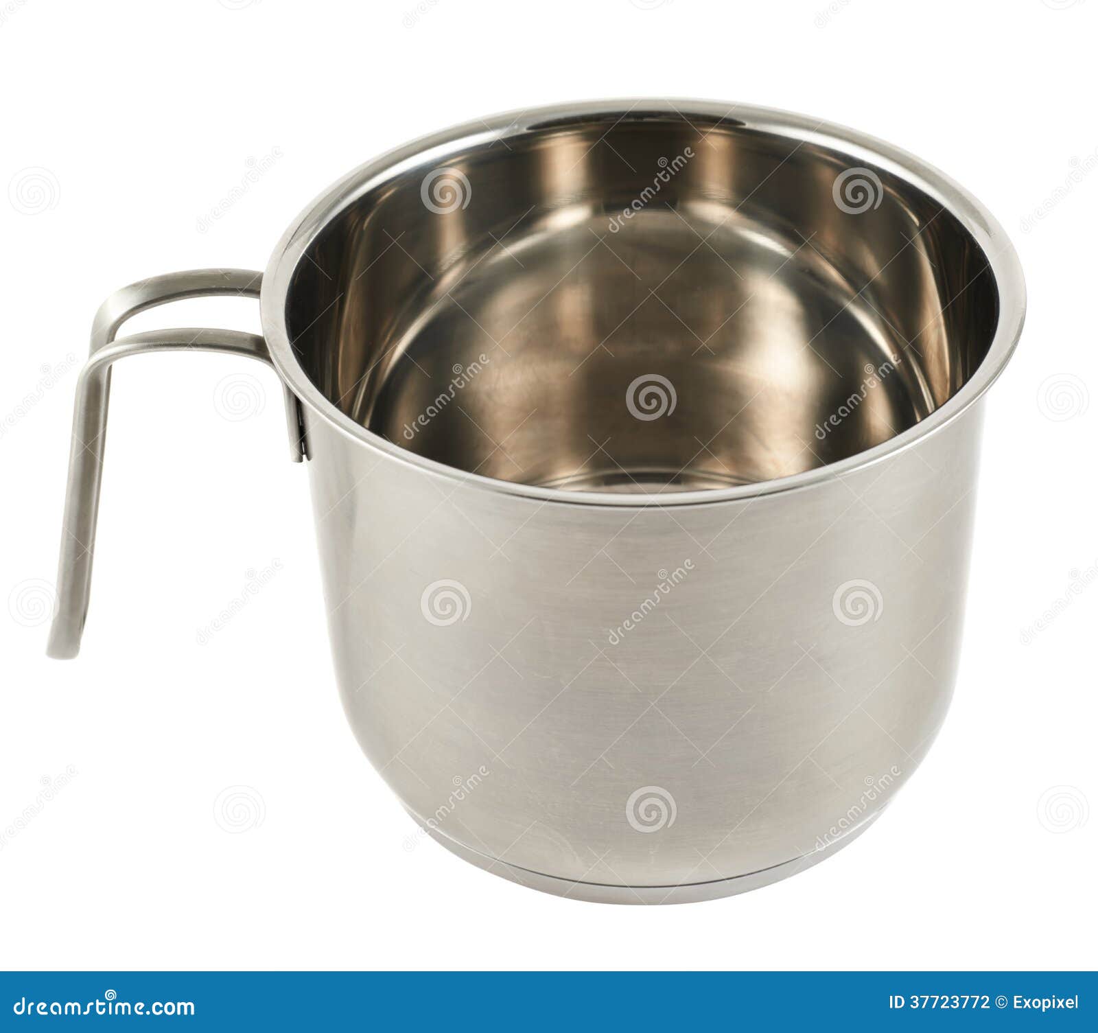 Stainless Steel Cooking Pot Isolated Stock Photo - Image of closeup ...