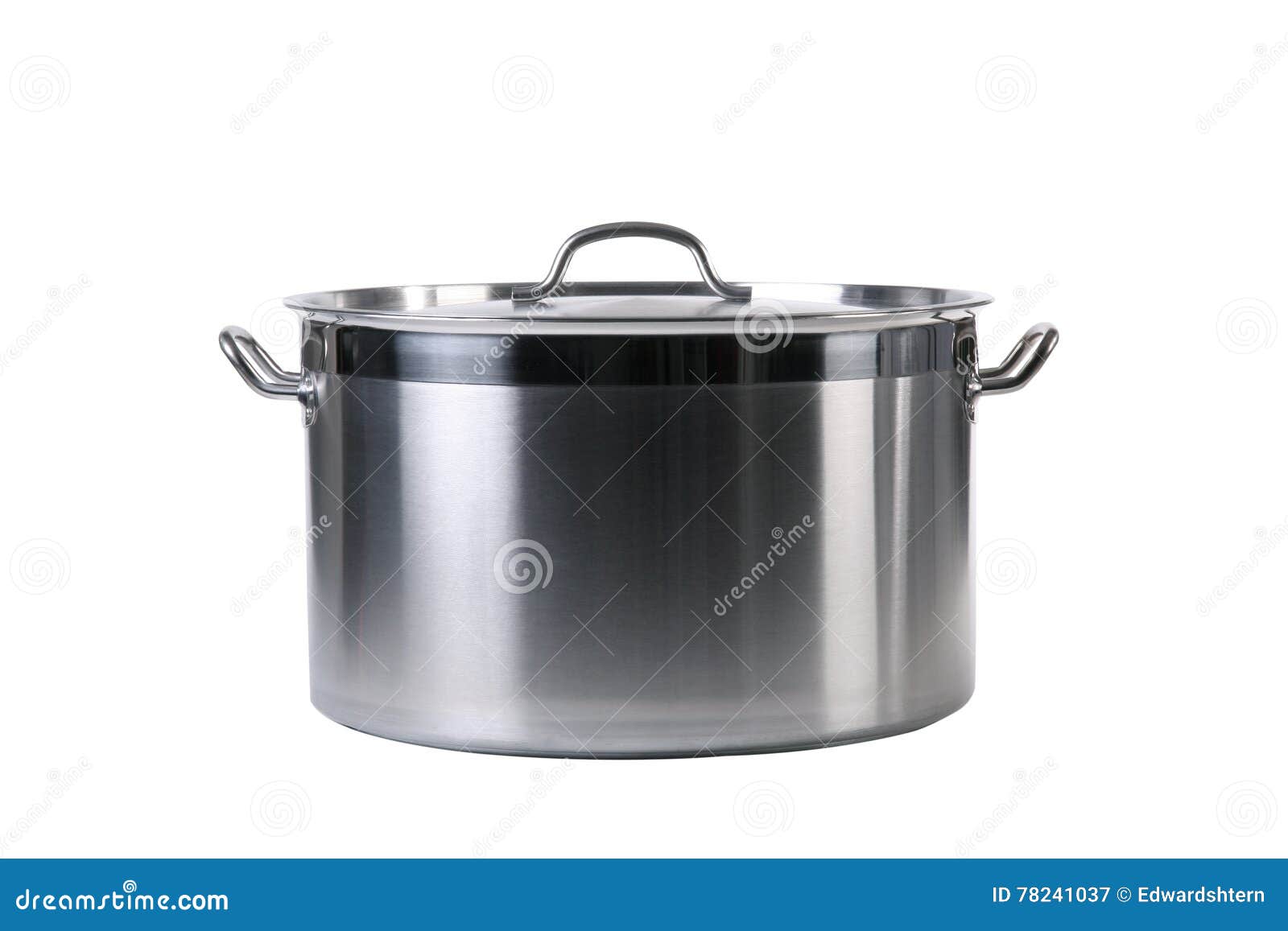 Stainless Steel Cooking Pot Isolated on White Stock Image - Image of ...