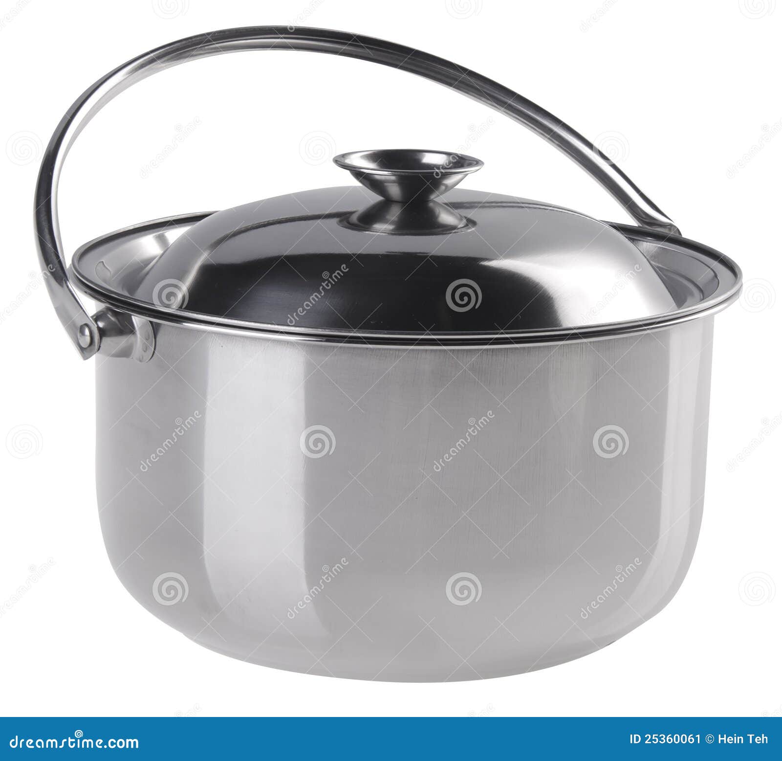 Stainless Steel Cooking Pot with Top Cover Stock Image - Image of food ...