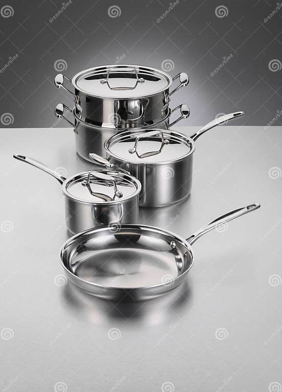 Stainless Steel Cookware stock photo. Image of frying - 13577608