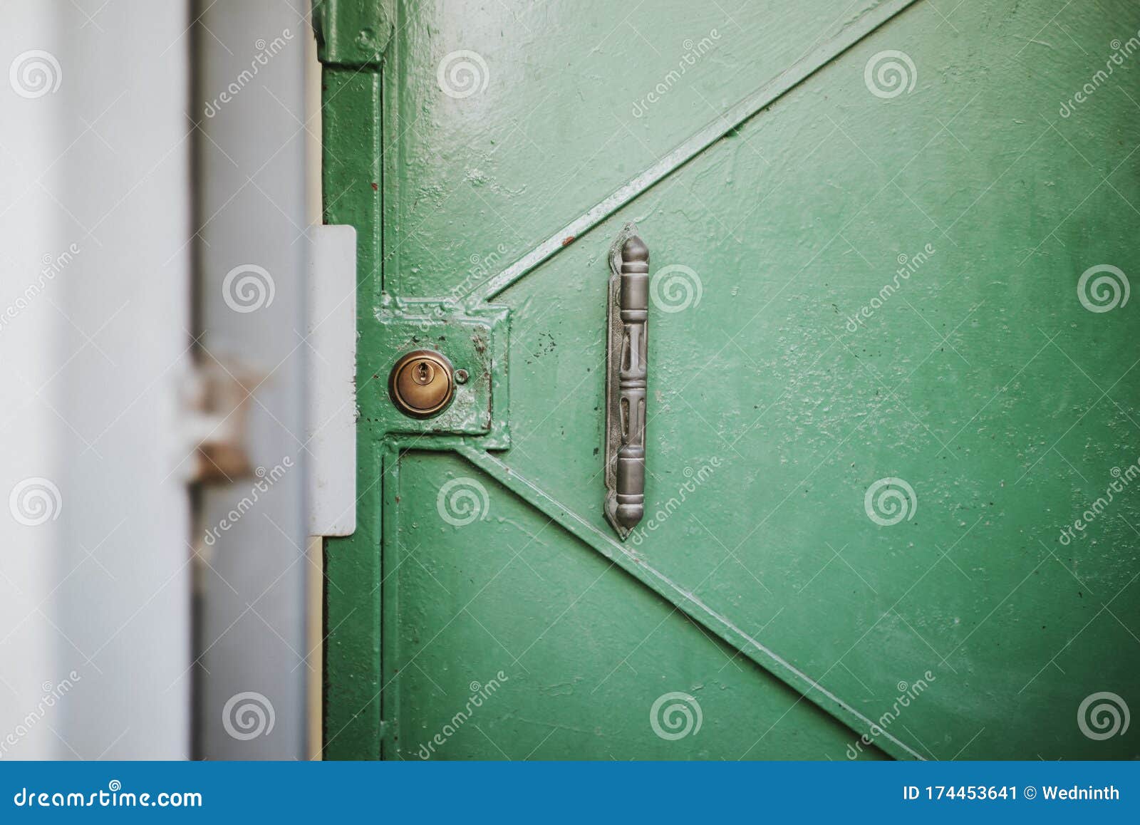 Stainless Steel Door Handle and Background Photo Stock Image - Image of ...