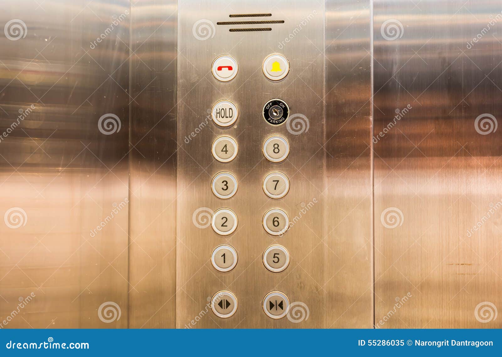 Elevator Panel With Arrow Vector Illustration | CartoonDealer.com ...