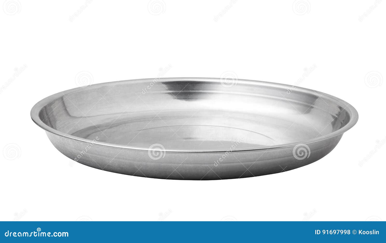 Stainless Steel Empty Plate Stock Photo - Image of clean, round: 91697998