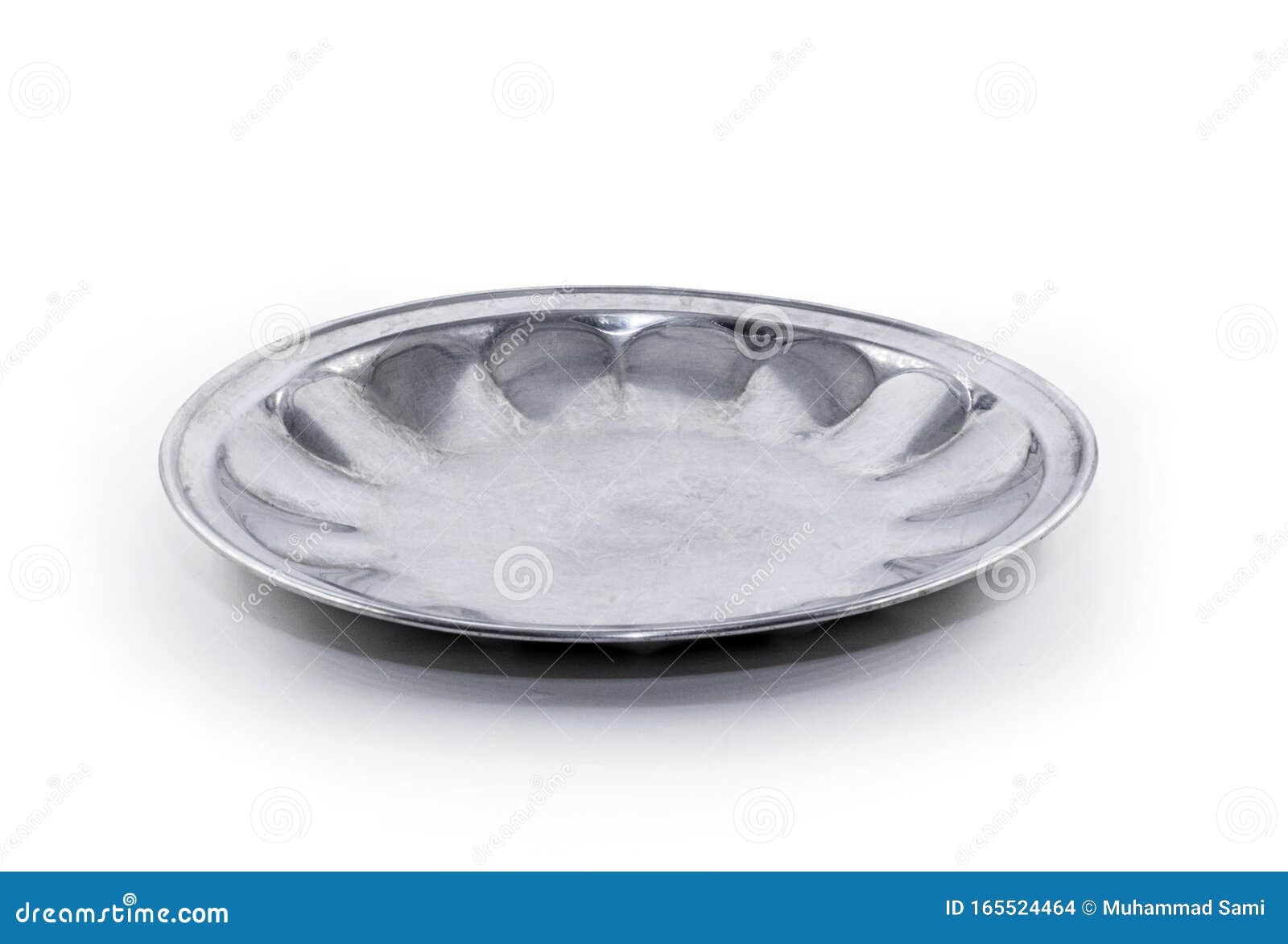 Stainless Steel Empty Plate Stock Photo - Image of dinner, control ...