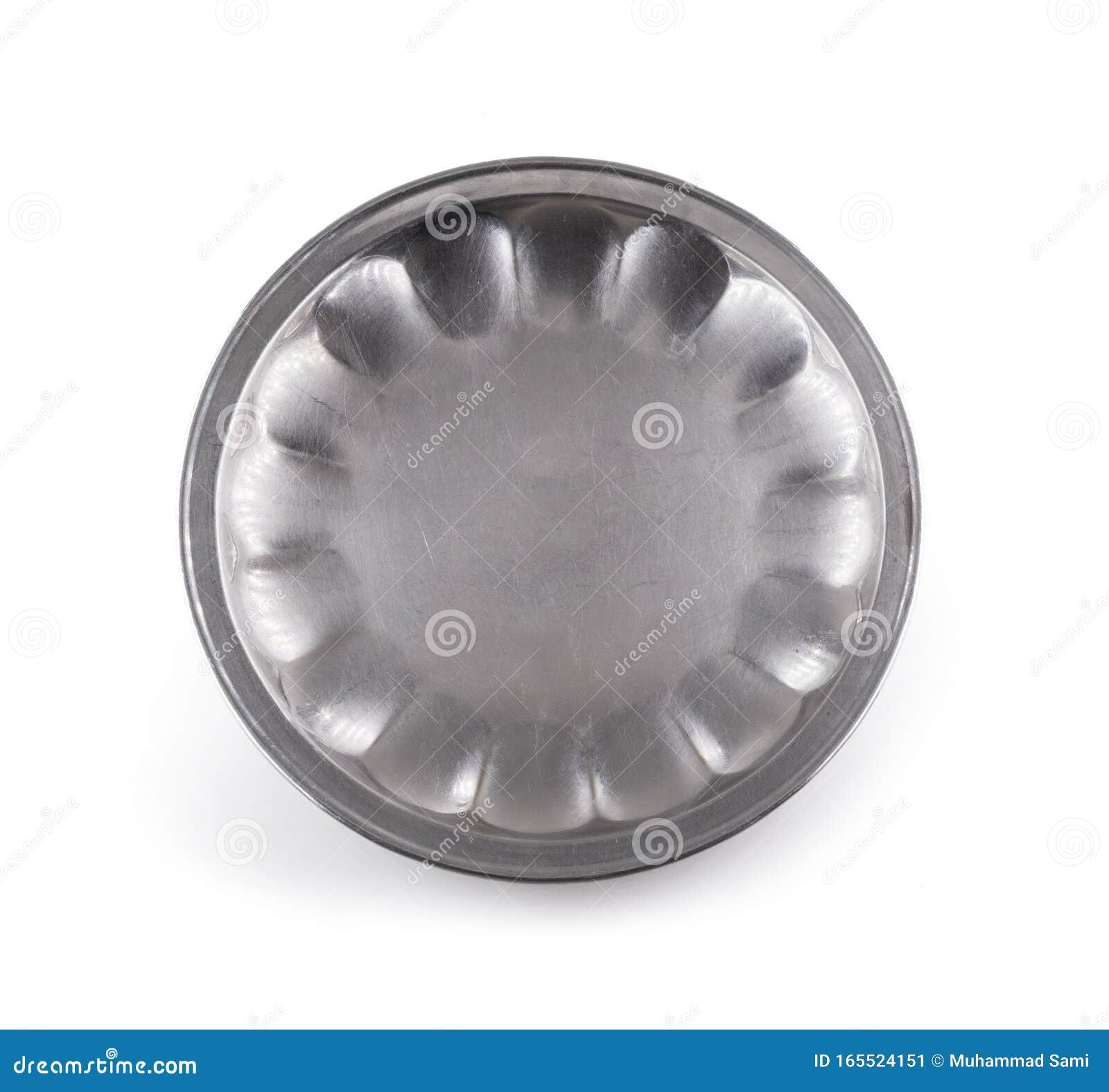 Stainless Steel Empty Plate Stock Image - Image of background, dishware ...