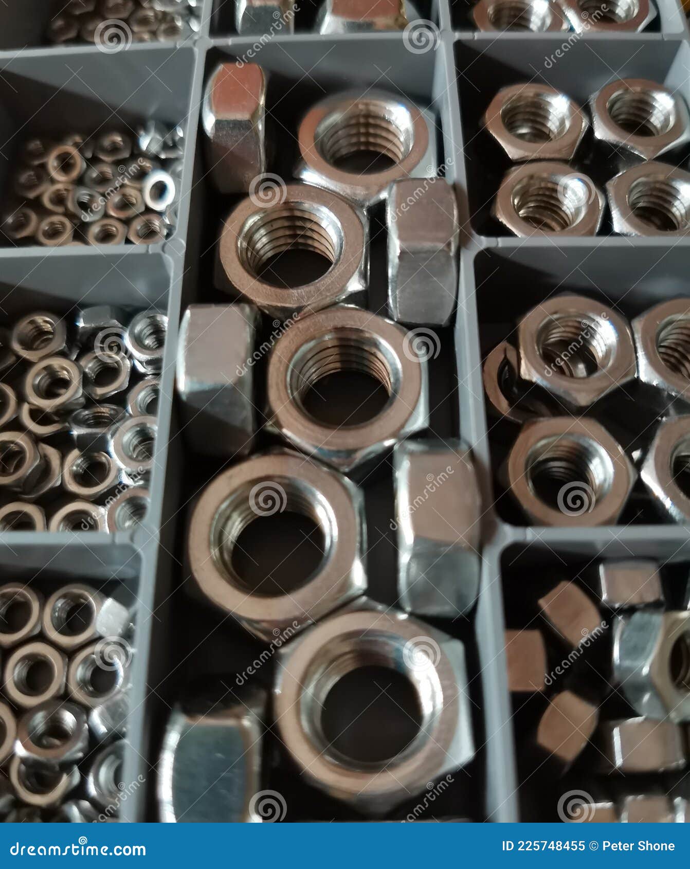 Stainless Steel Engineering Nuts A4 Stock Image - Image of engineering ...