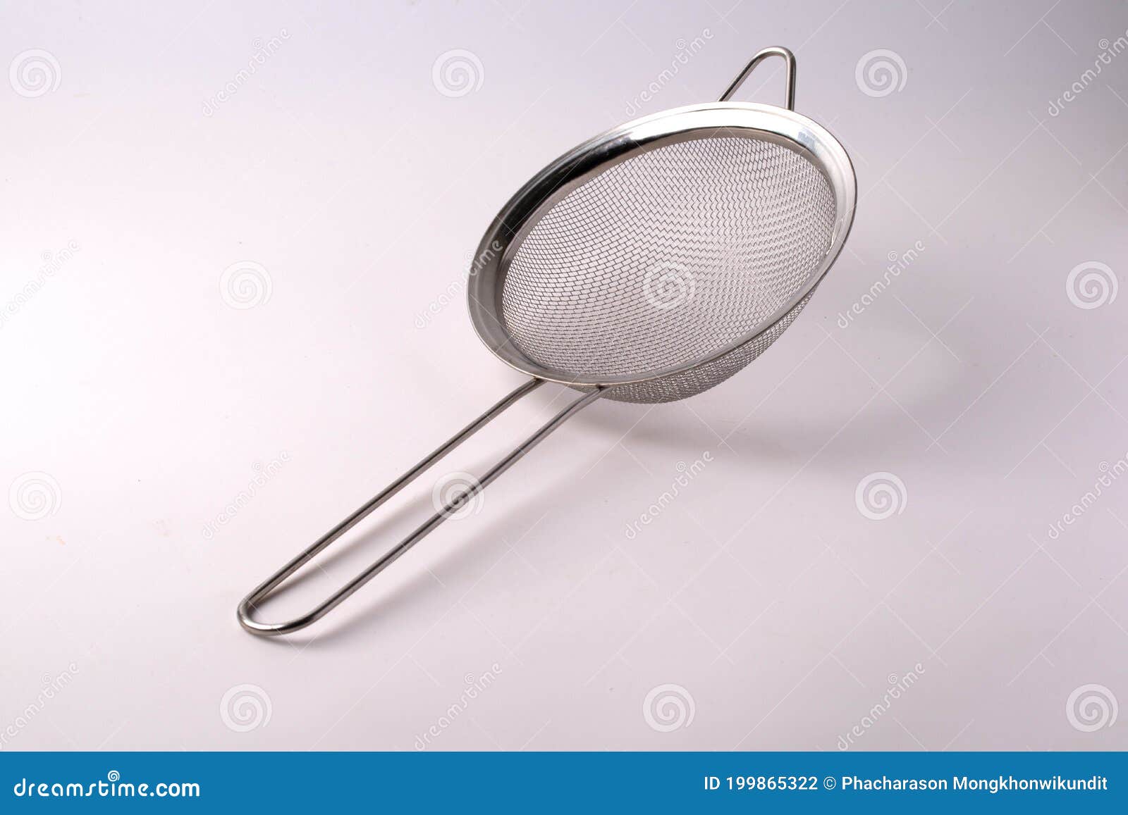 Stainless Steel Food Basket with Handle Stock Photo - Image of deep ...