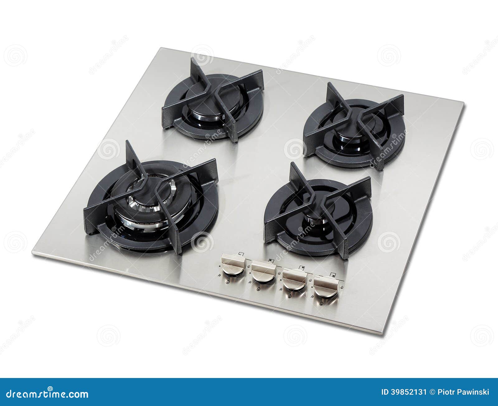 Stainless steel gas hob stock image. Image of kitchenware - 39852131