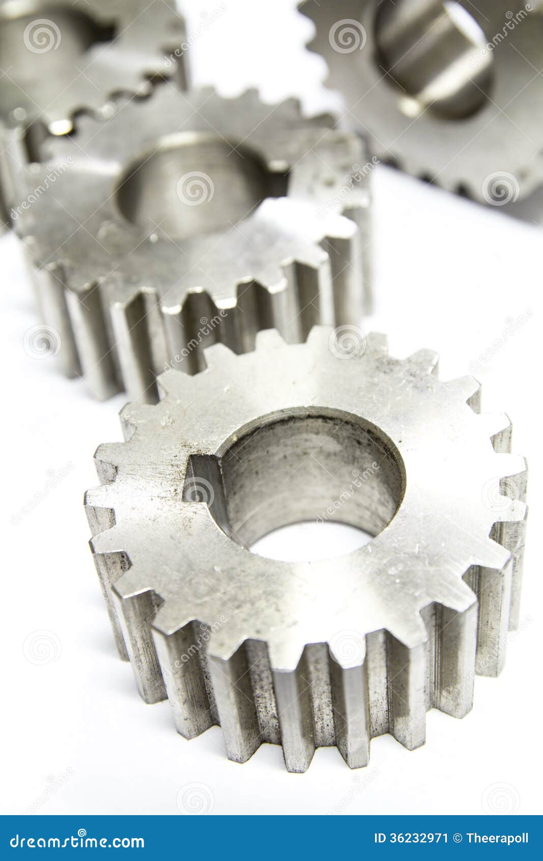 Stainless steel gear stock image. Image of work, cooperation - 36232971