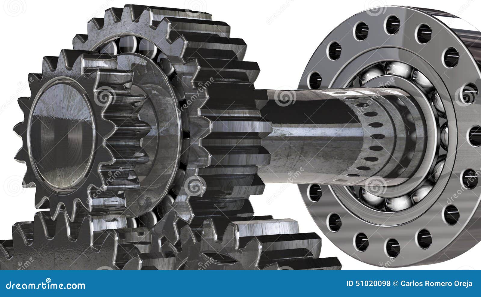 Stainless steel gears stock illustration. Illustration of gear - 51020098