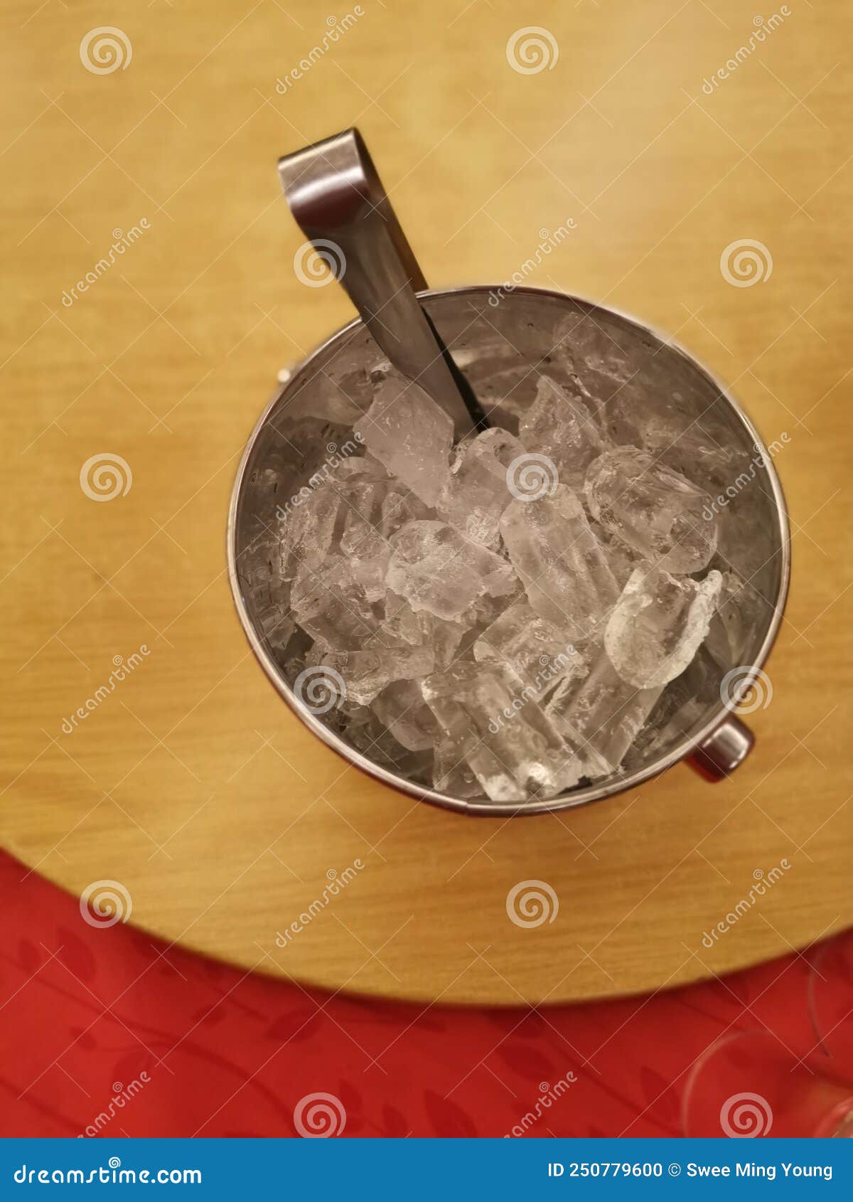 Stainless Steel Jug of Ice Cubes. Stock Photo - Image of bucket ...
