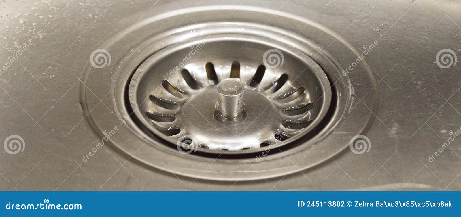 Kitchen Sink Clean and Running Water Stock Photo - Image of bath ...