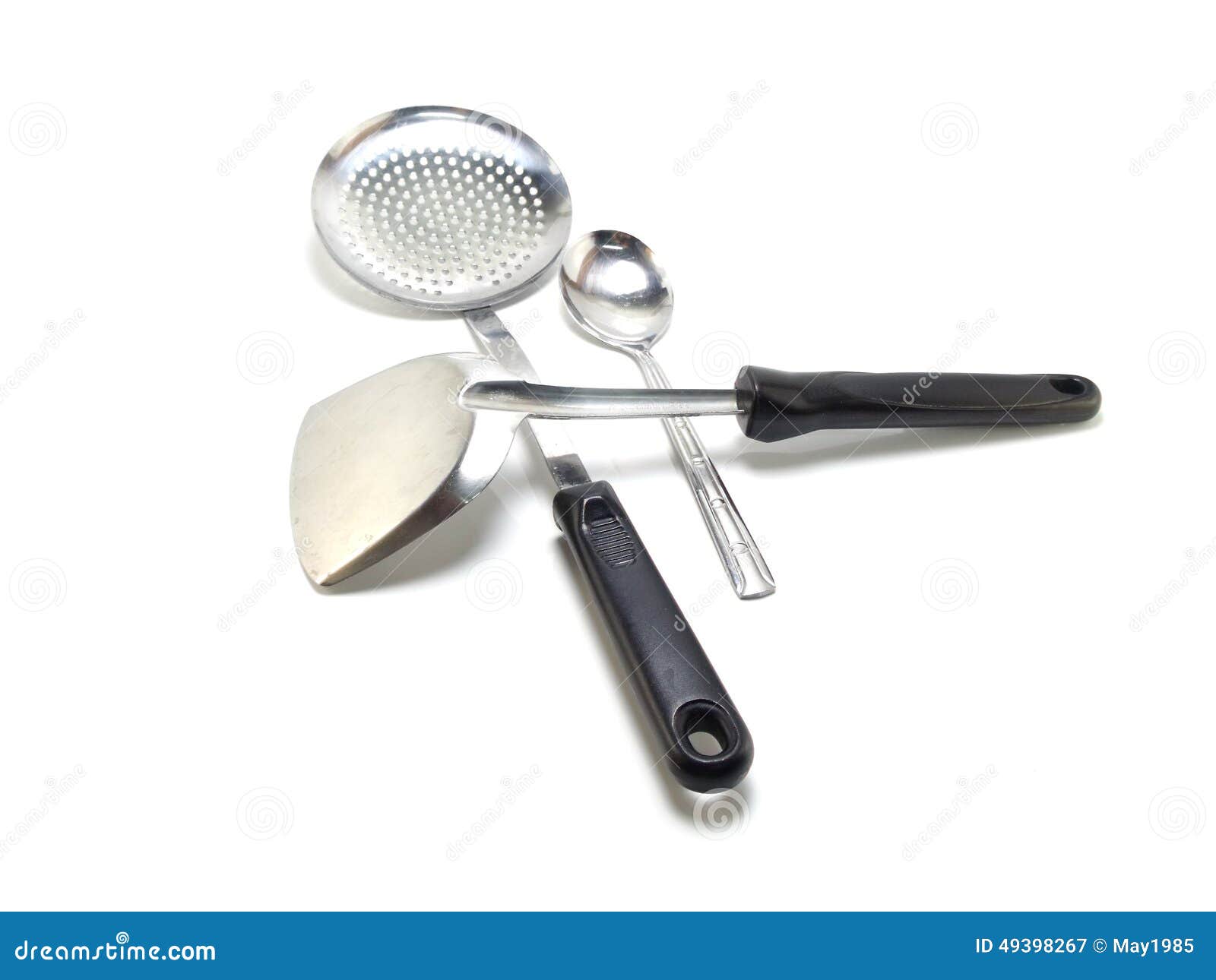 Stainless Steel Kitchen Tools Stock Image - Image of kitchen, stack ...