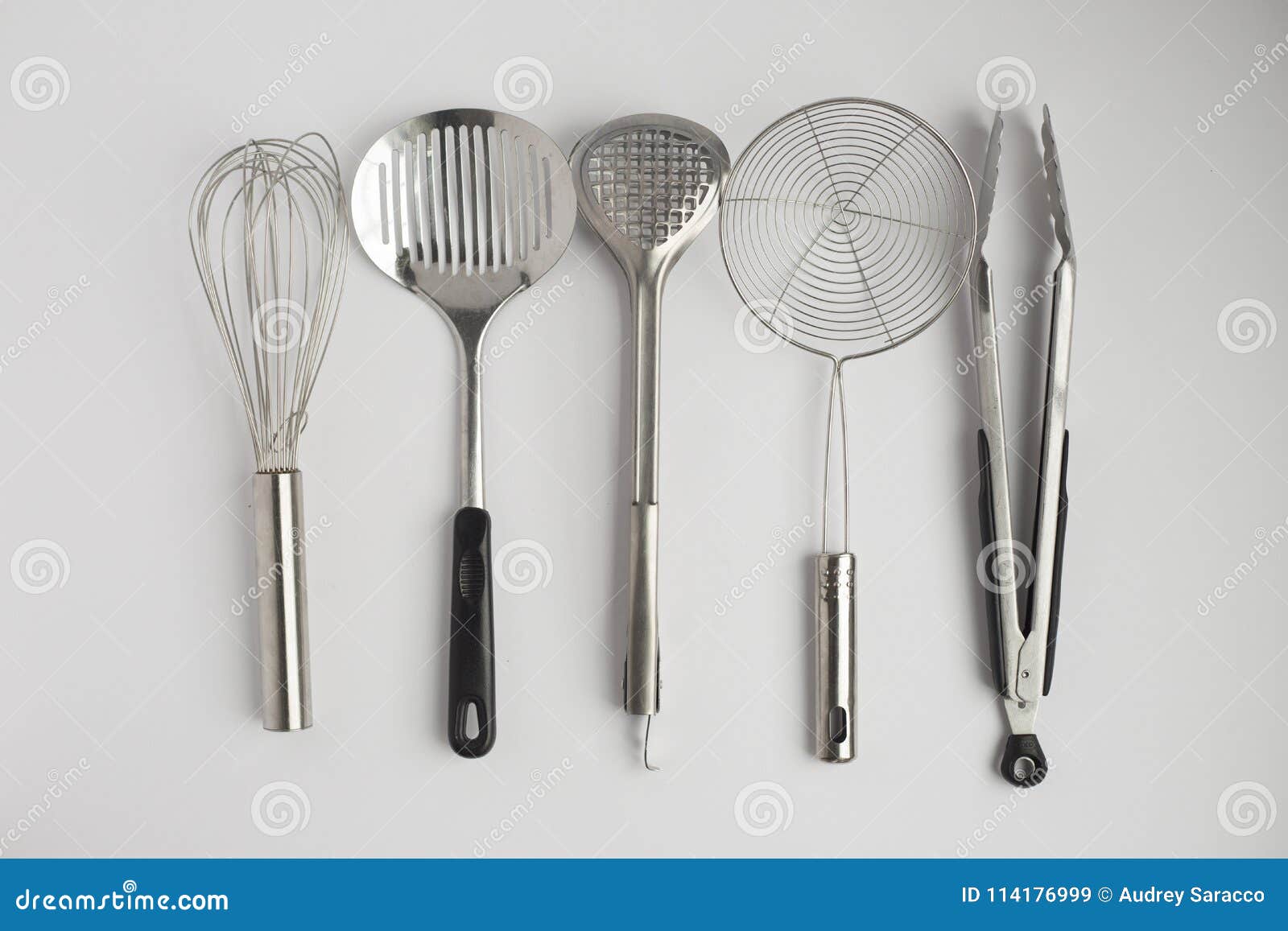 Stainless Steel Kitchen Utensils Stock Image - Image of metal, interior ...