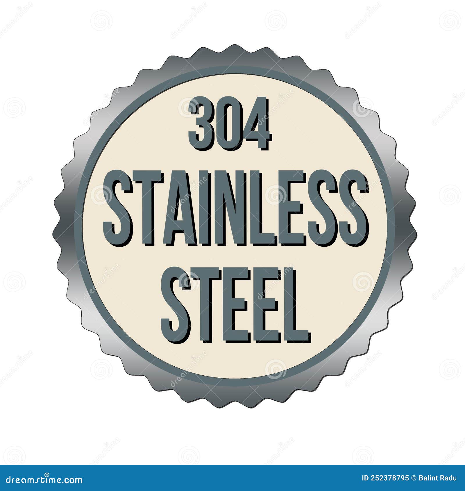 Stainless Steel Label or Emblem Stock Vector - Illustration of medal ...