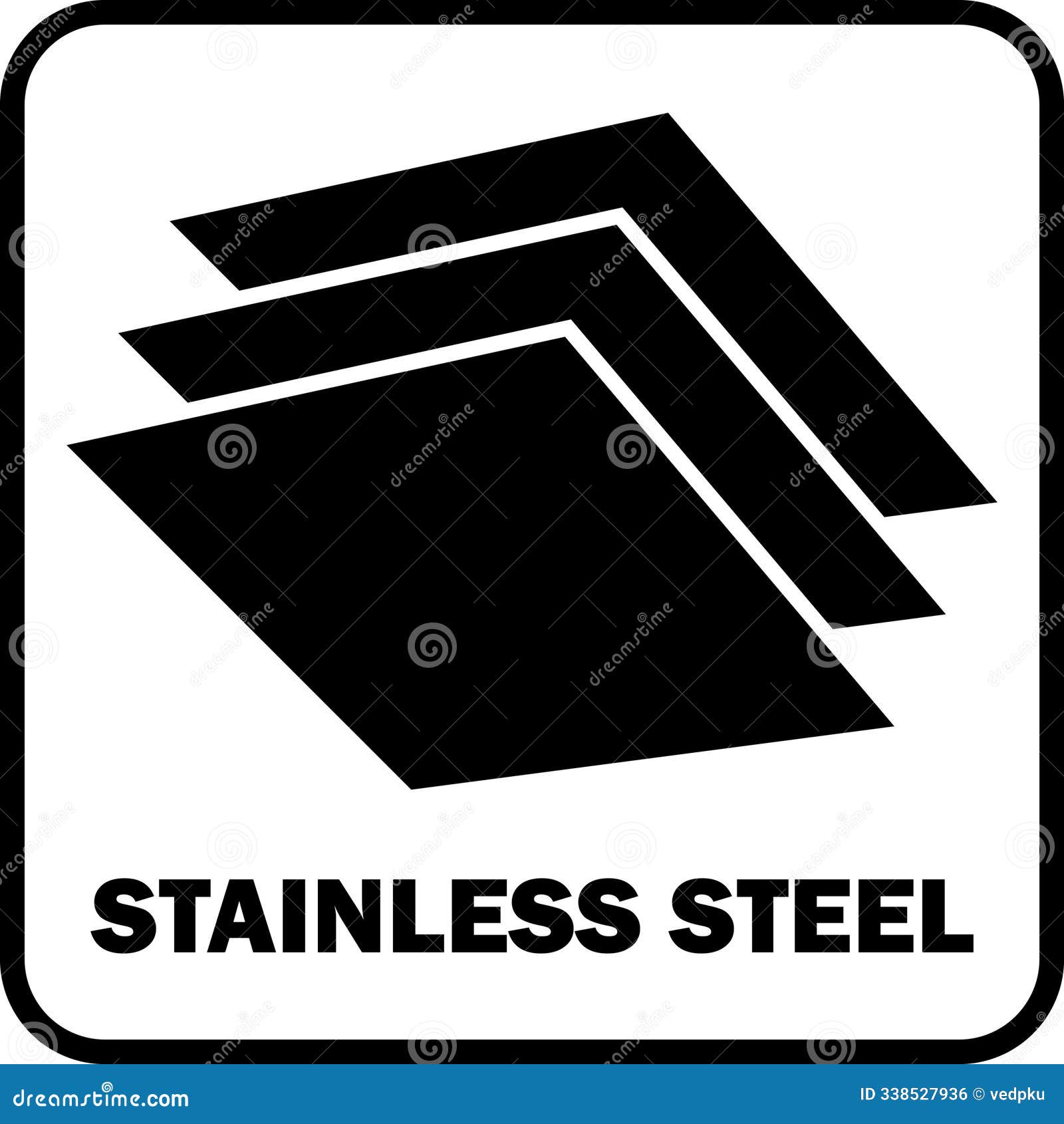 Stainless Steel Label, Packaging Label, Shiny Steel Icon Stock Vector ...
