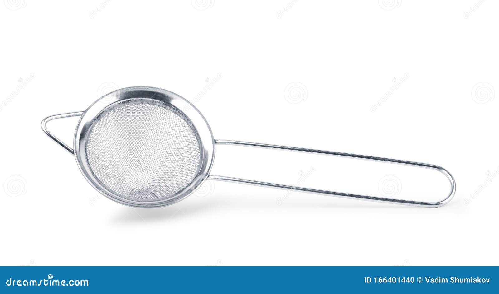 Stainless Steel Mesh Strainer on White Background Stock Photo - Image ...