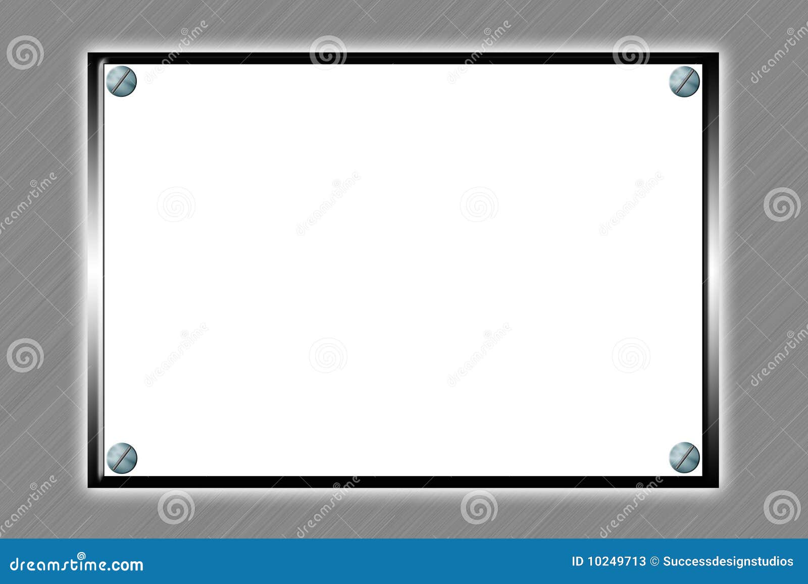 Stainless steel metal sign stock illustration. Illustration of brushed ...