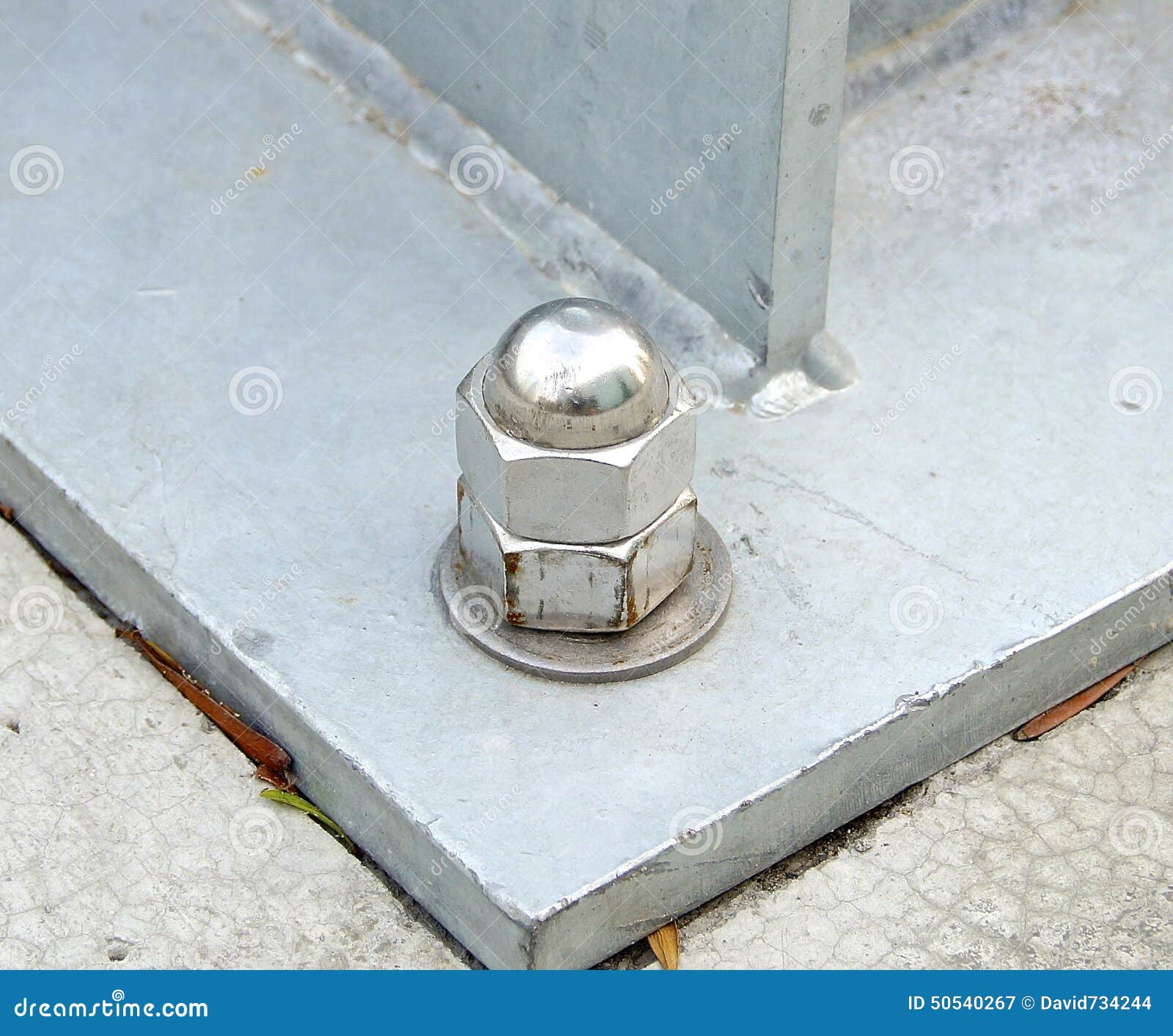 Stainless Steel Nut and Bolt Stock Image - Image of technology, plate ...