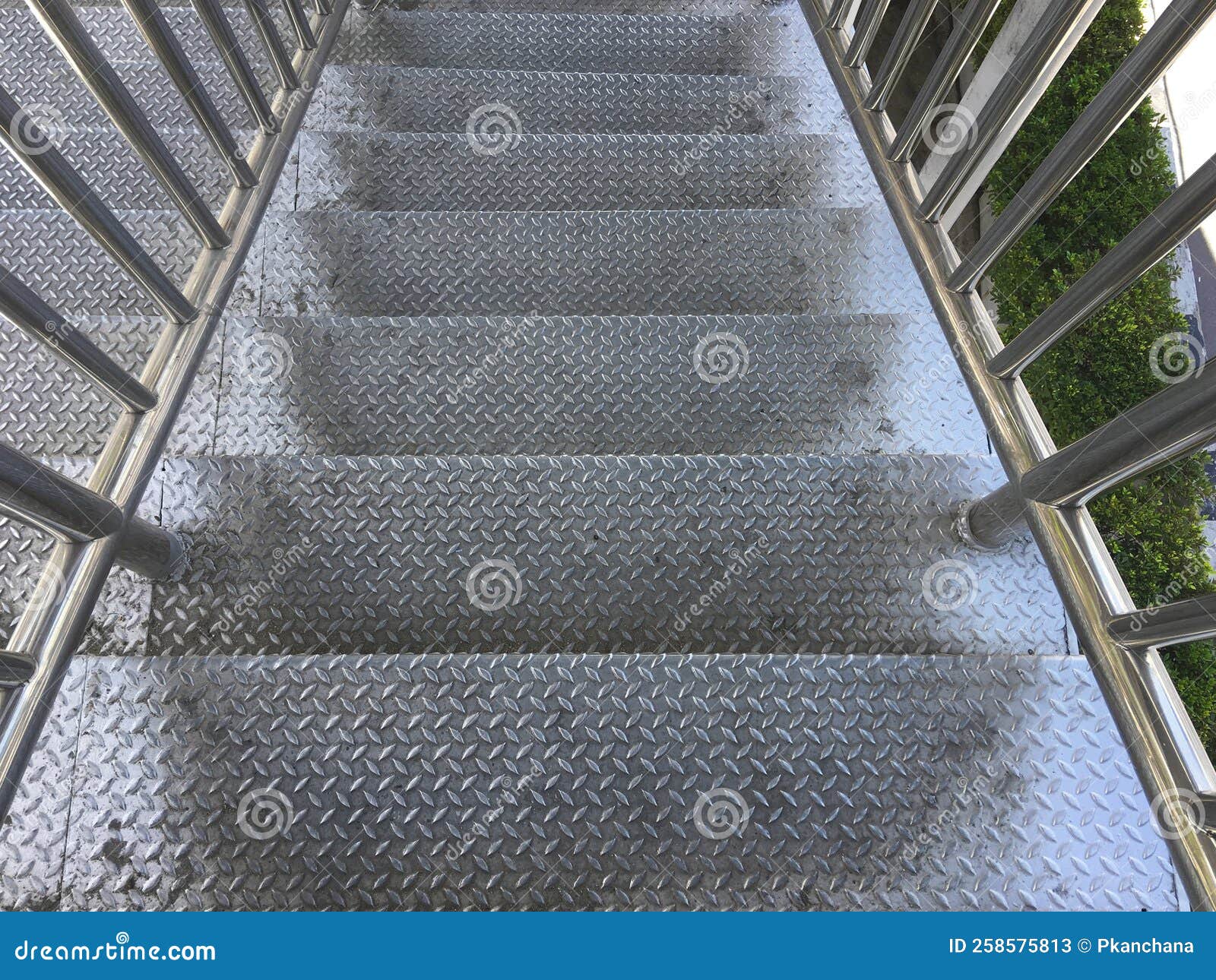 Stainless Steel Overpass Stairs Flyover Across the Street Stock Image ...