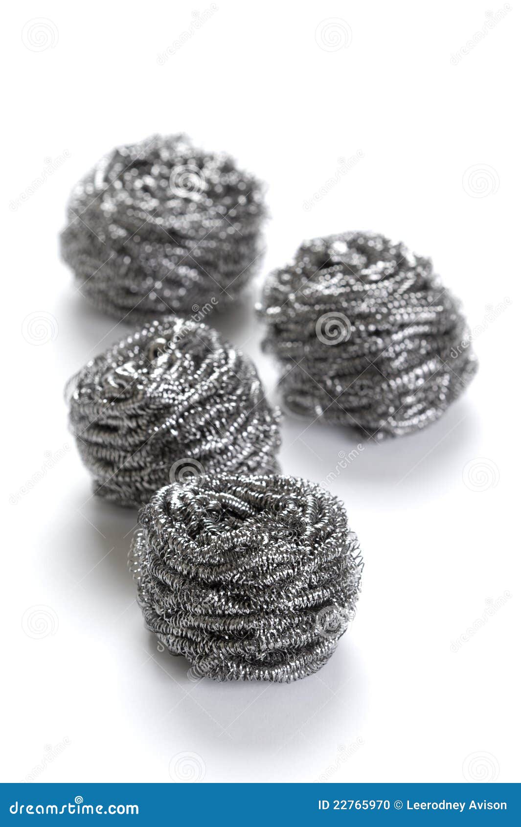 Stainless Steel Pan Scourers Stock Photo - Image of wire, metallic ...