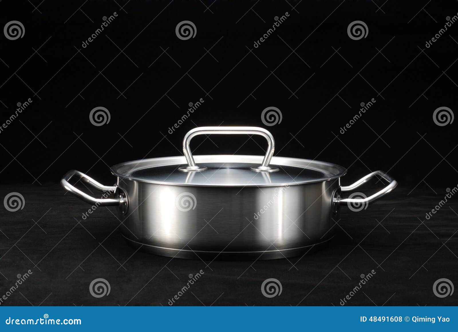 Stainless steel pan stock photo. Image of stainless, container - 48491608