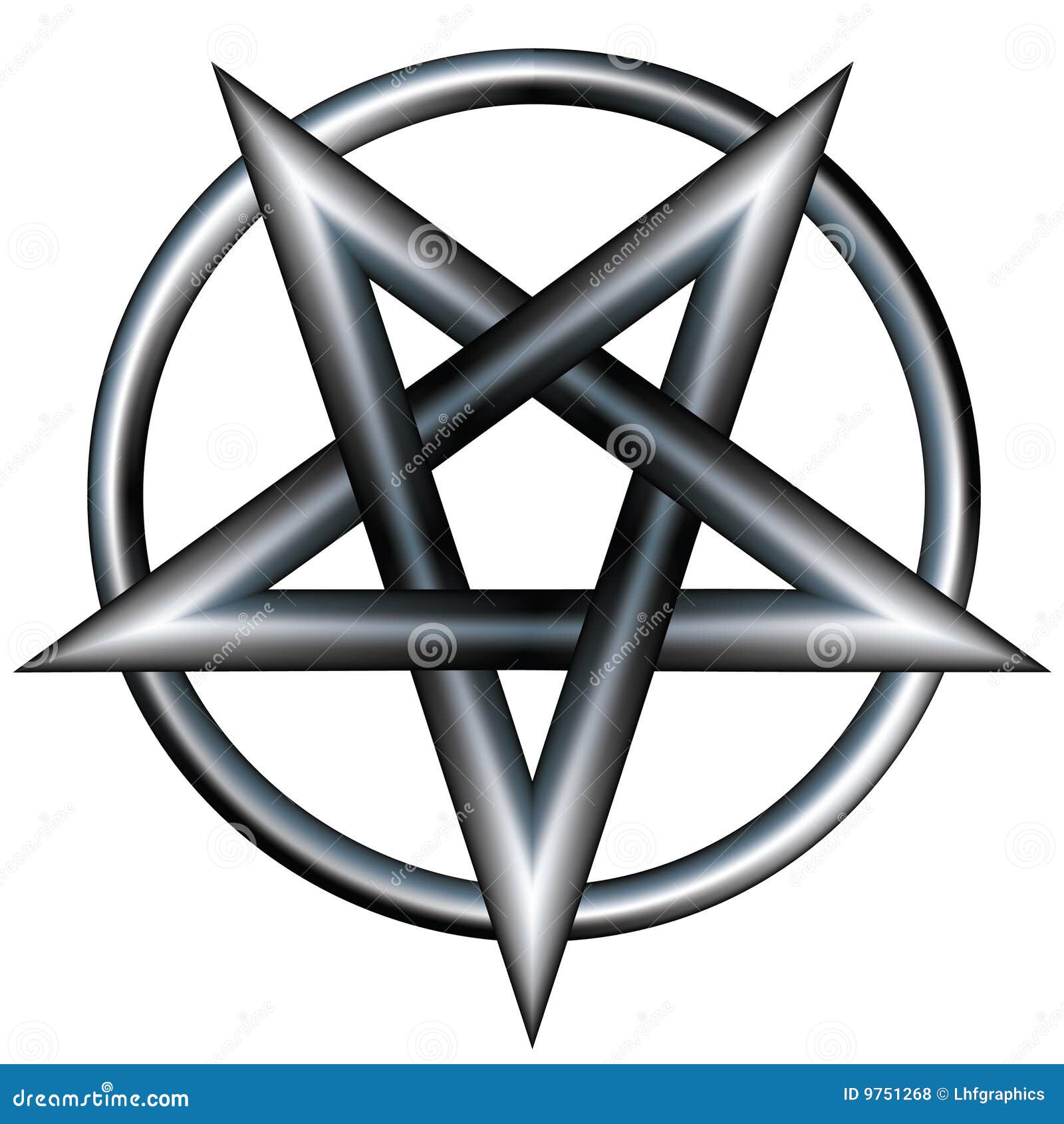 Stainless steel pentagram stock vector. Illustration of pentagram - 9751268