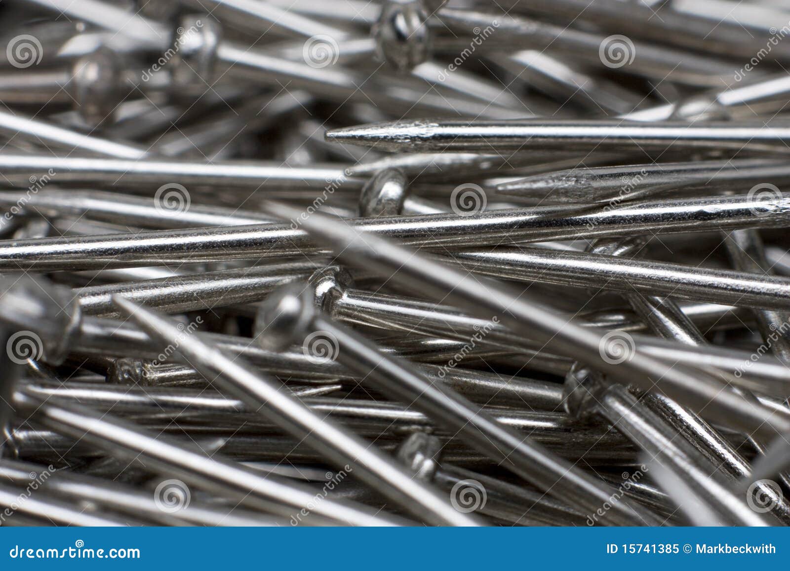 Stainless steel pins stock image. Image of pile, metallic - 15741385