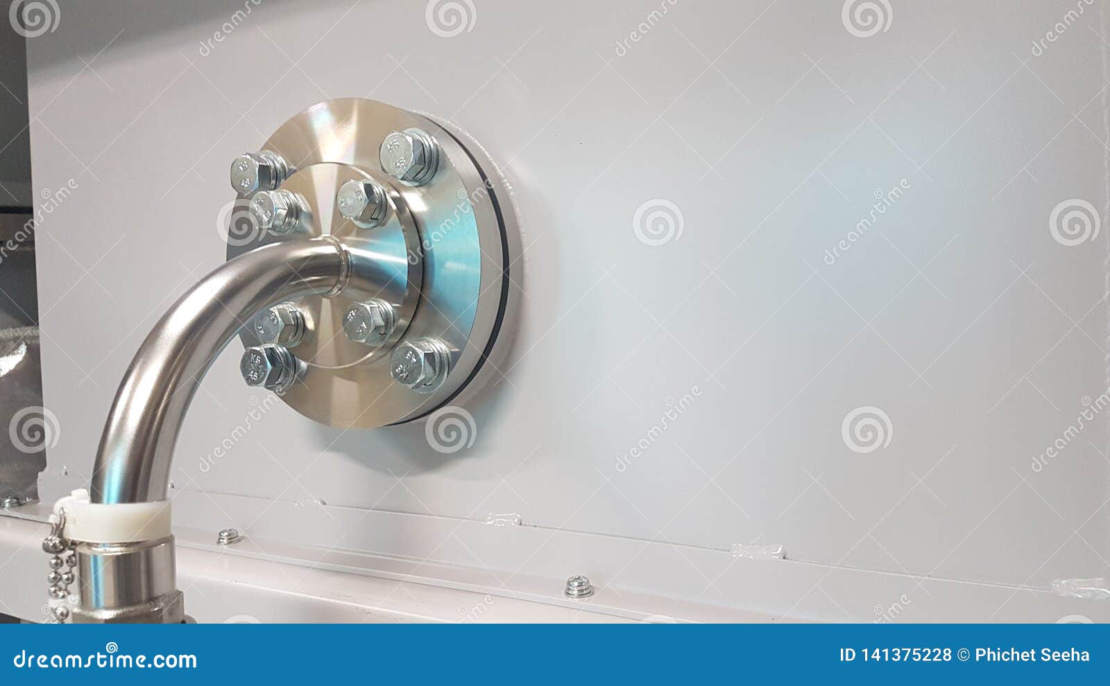 Stainless Steel Pipe Joints To the Flanged Stock Photo - Image of steel ...