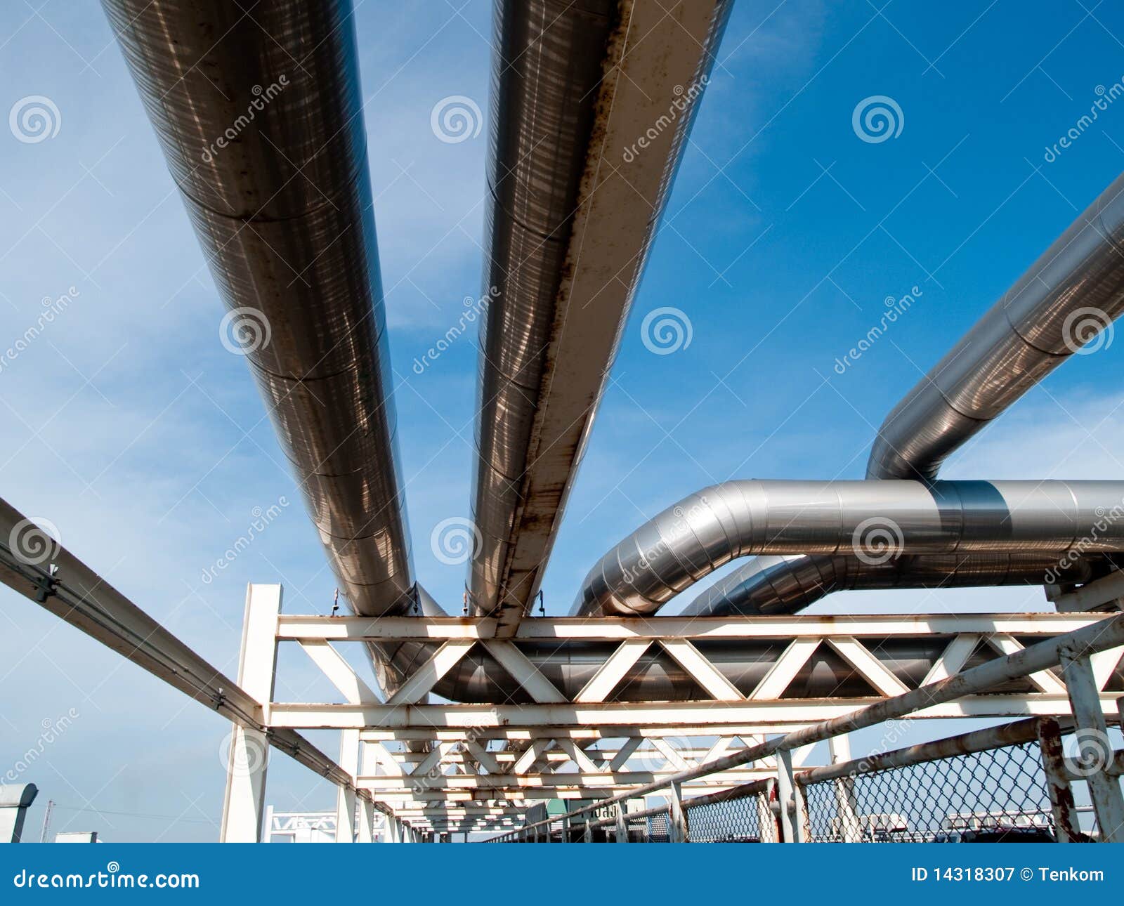 Stainless Steel Pipe Line 2 Stock Image - Image of background, water ...