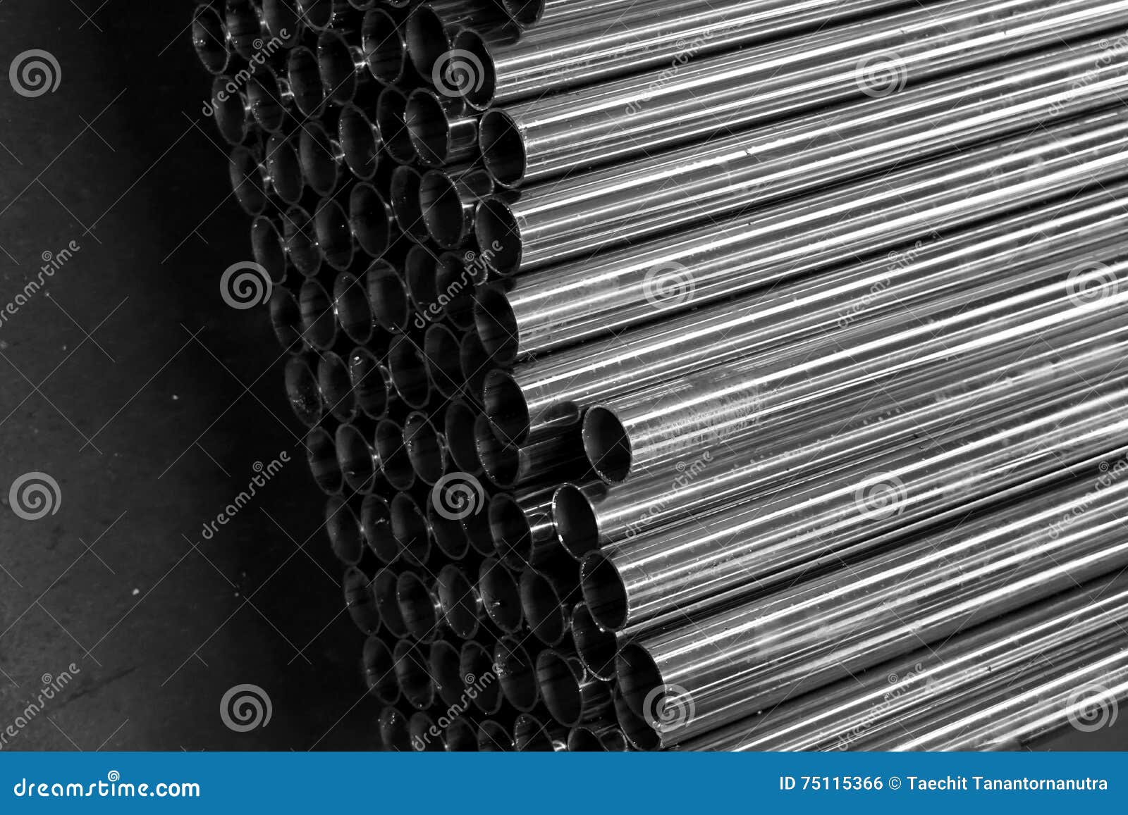 Stainless steel pipe stock photo. Image of industry, metallic - 75115366