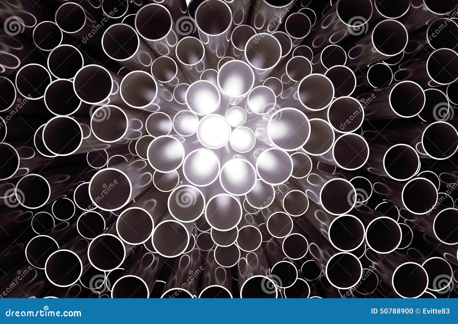 Stainless Steel Pipes Isolated on White Background. Stock Illustration ...