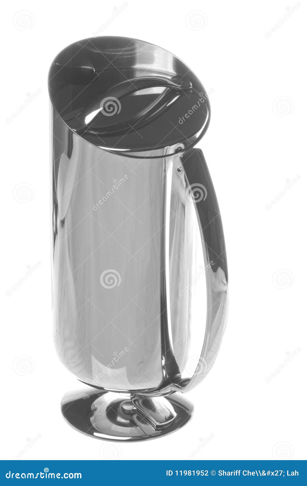 Stainless Steel Pitcher Isolated Stock Photo - Image of kitchen, macro ...